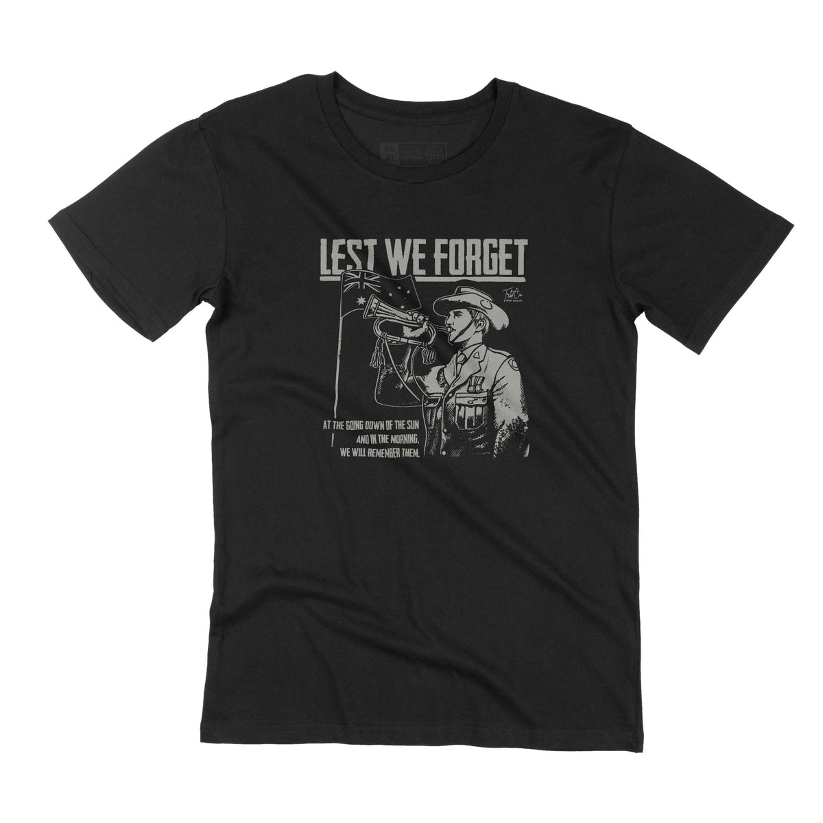 The Lone Bugler t-shirt | Australian Made® | 100% Australian-grown ...