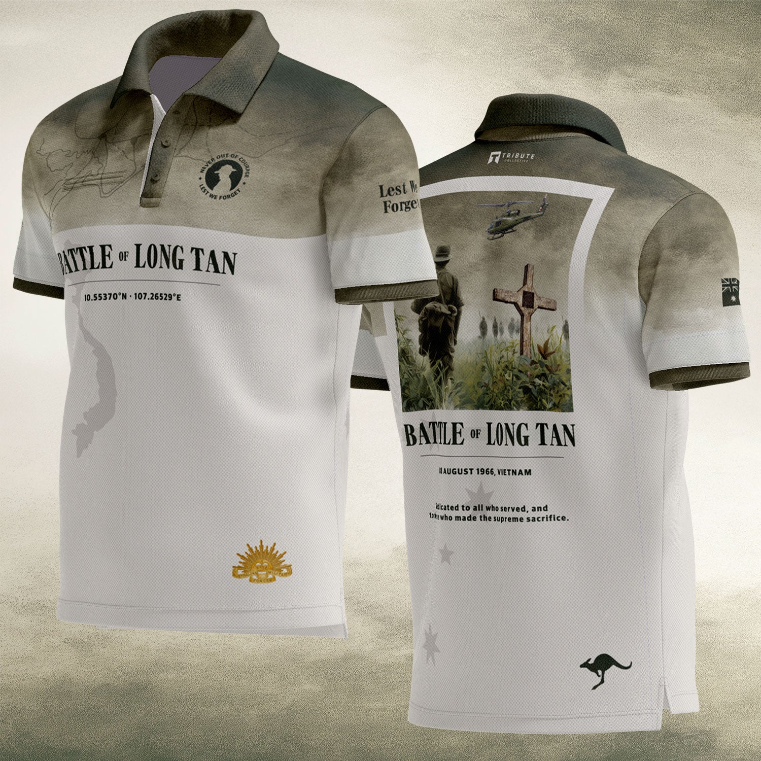Animals In Military Anzac Memorial Polo Shirt with pocket | Design Made ...